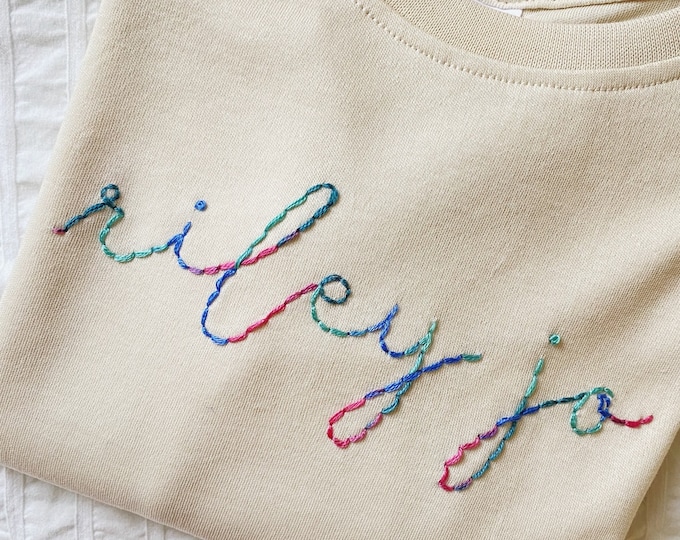 Hand Stitched Sweatshirt - Etsy