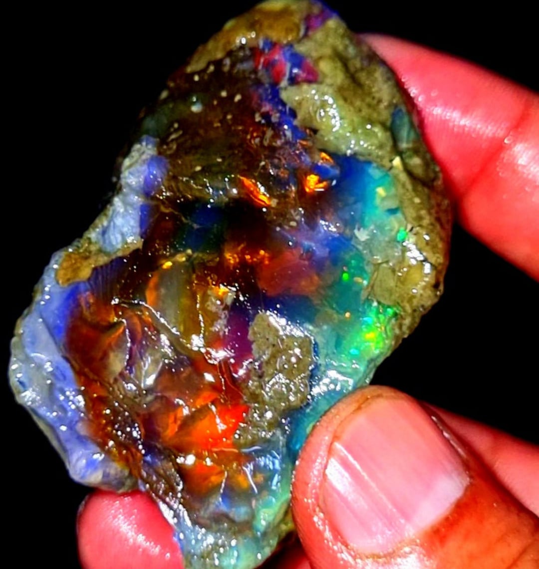 261 Carat Very Rare Natural Ethiopian Opal Rough, Raw Opal, Welo Fire ...