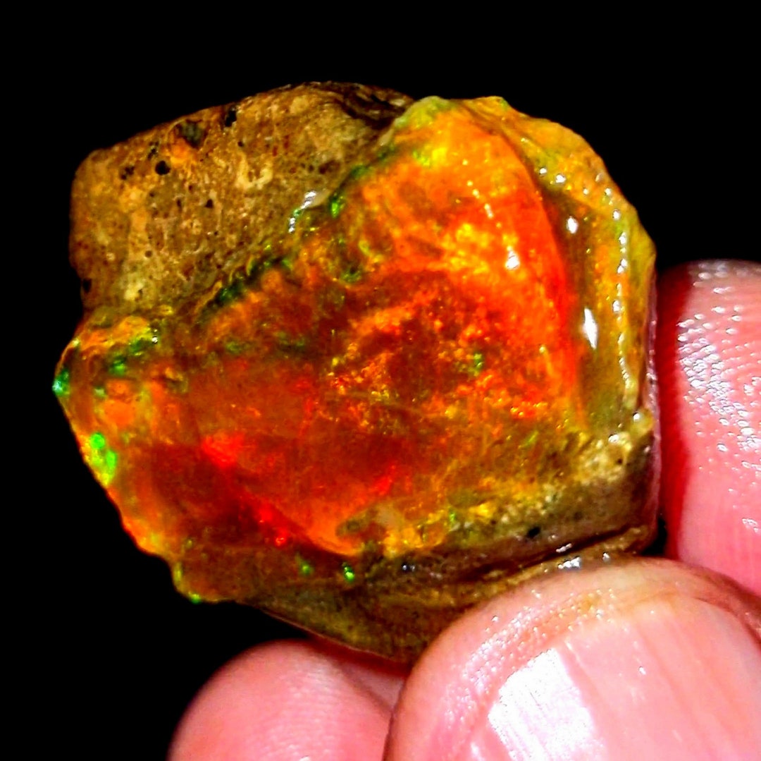 Opale etiope naturale molto raro da 37 carati grezzo, opale grezzo ...