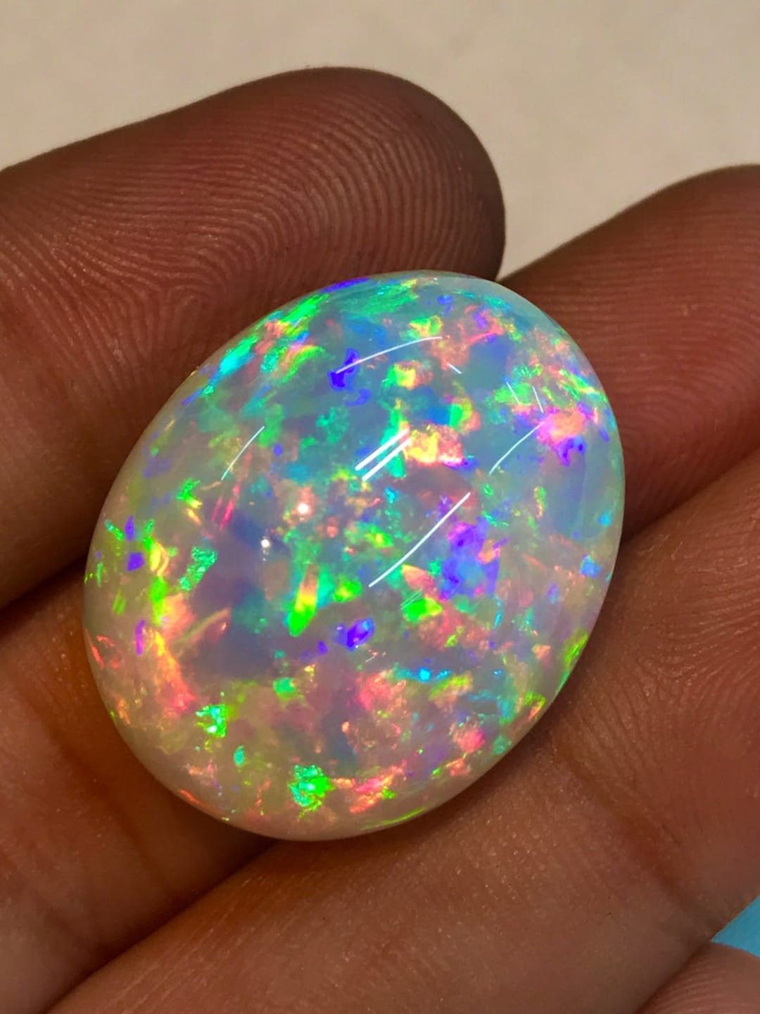 35 Ct Ethiopian Opal Cabochon Multi Fire Gemstone Dot Fire Ethiopian ...