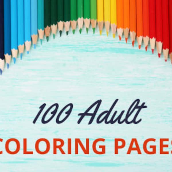 100 Coloring Pages - Etsy UK