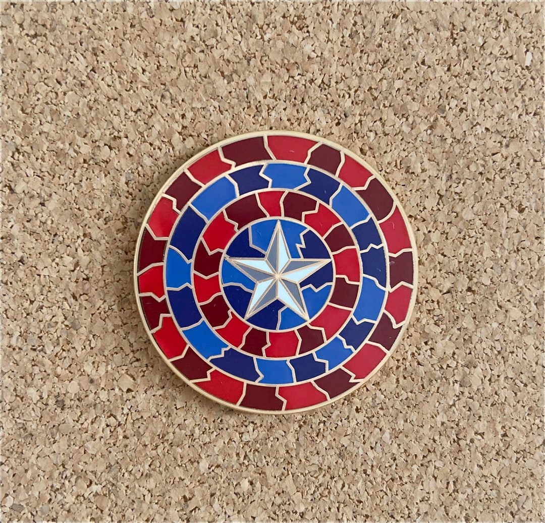 Captain America Shield Pin - Etsy