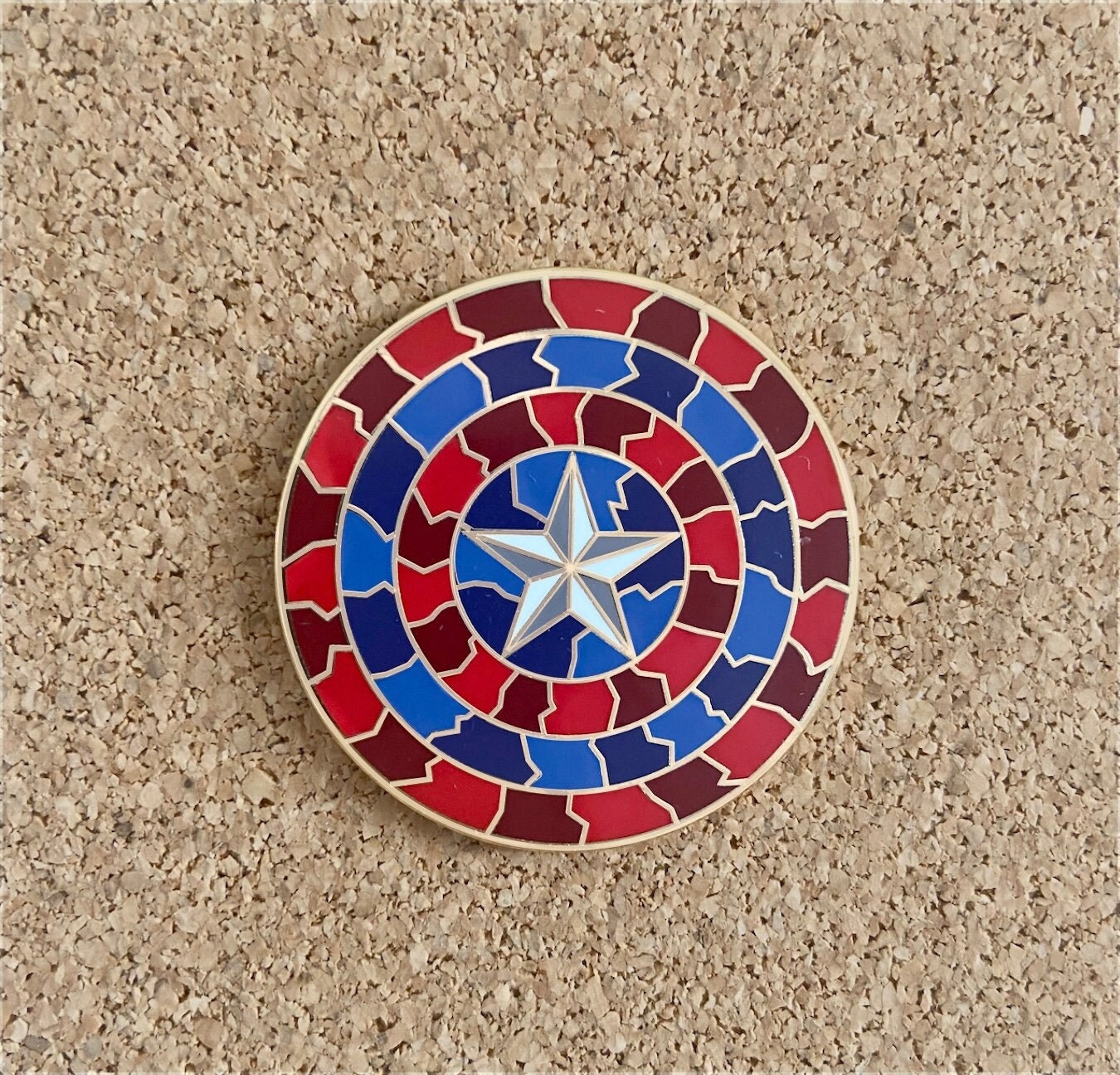Captain America Shield Pin - Etsy