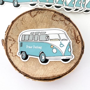 Disabled VW Bus Vinyl Glossy Sticker - Etsy