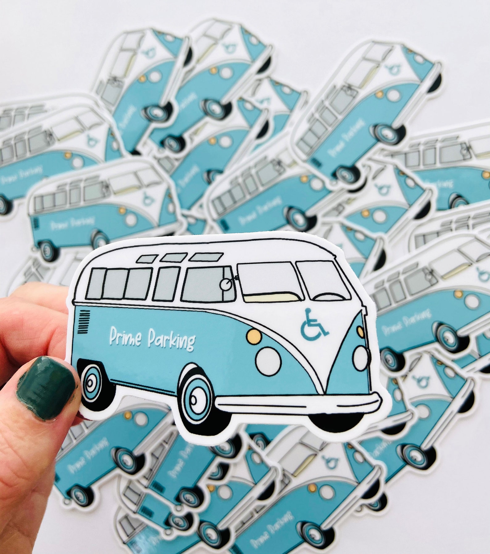 Disabled VW Bus Vinyl Glossy Sticker - Etsy