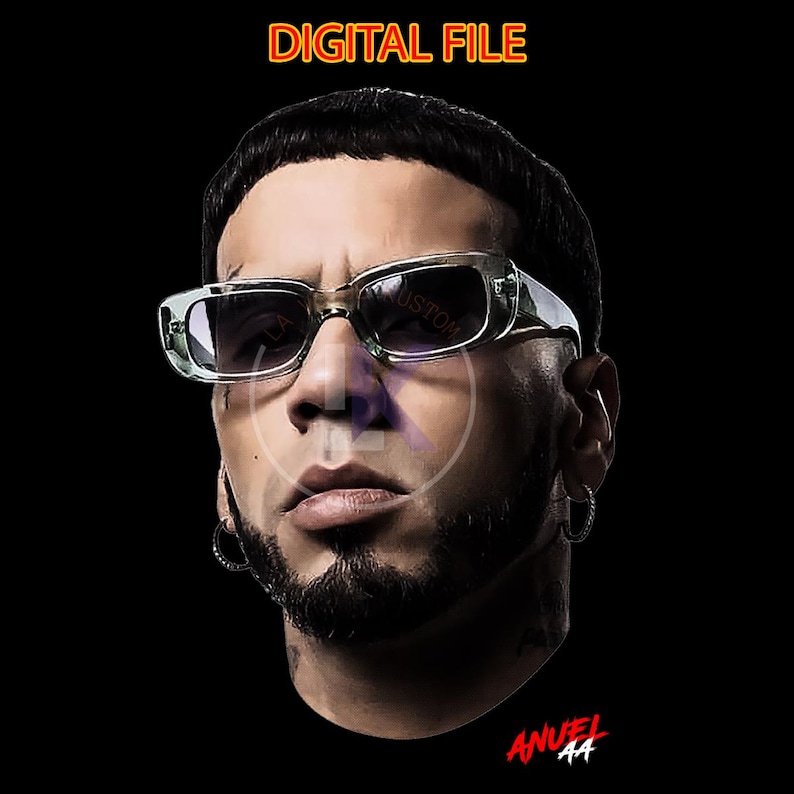 Anuel AA Face Urban Design - Digital File Perfect for T-shirts and ...