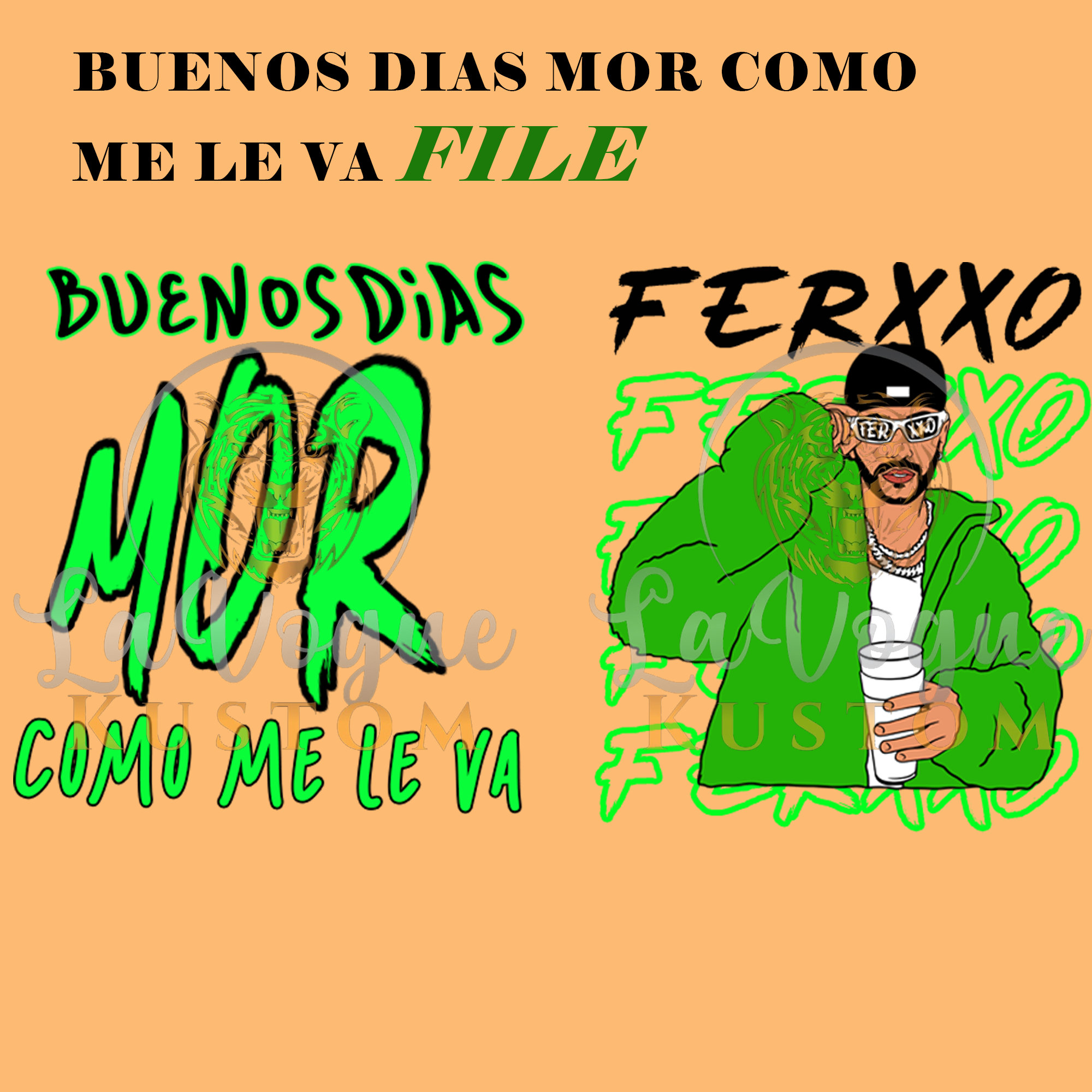 Ferxxo Buenos Dias Mor Como Me Va Digital File PNG | Ferxxo Digital ...