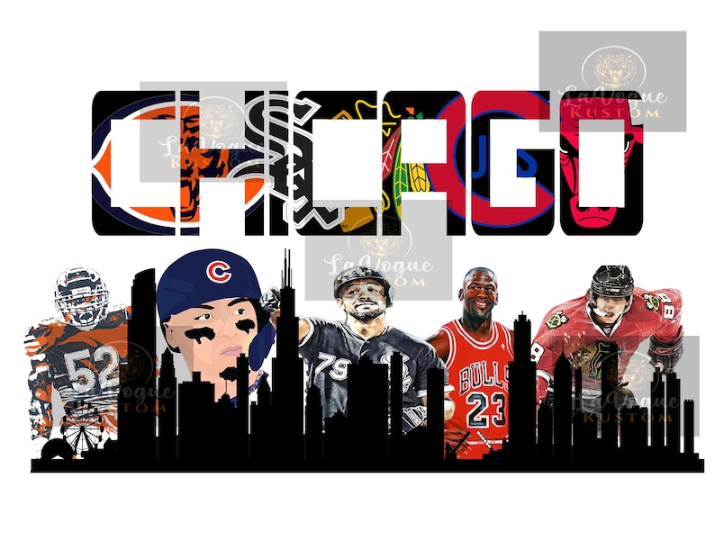 Chicago Team Sports Digital Png File - Etsy