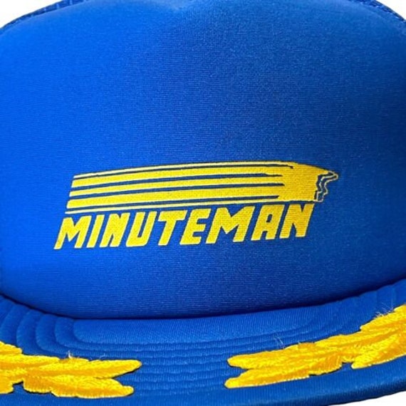 Minuteman Logo Vintage 1980s 1990s Trucker Cap Snapba… - Gem