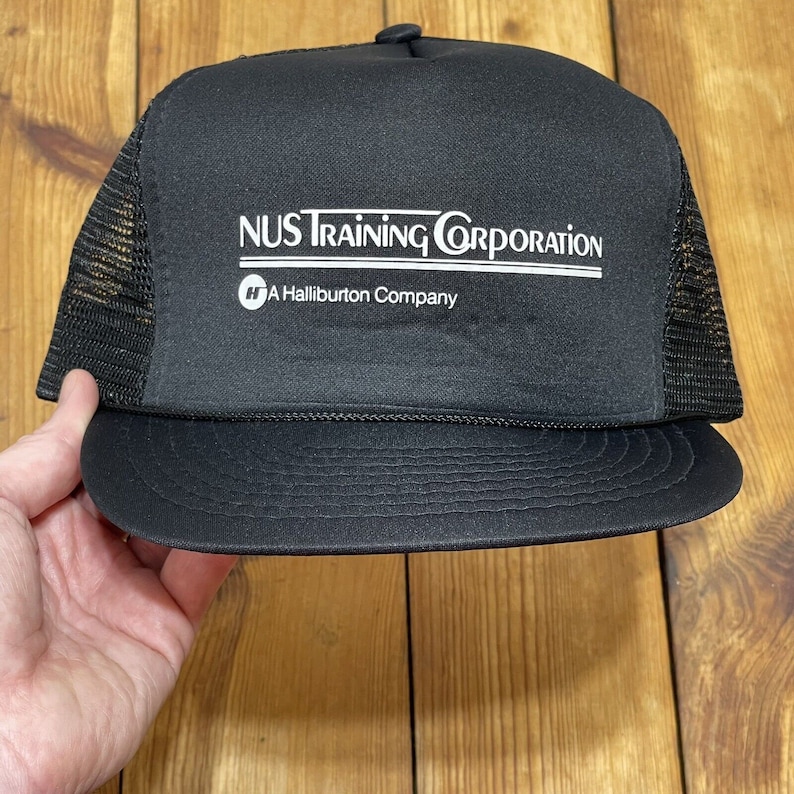 Vintage Snapback Trucker Hat NUS Training Halliburton Company Logo Cap ...