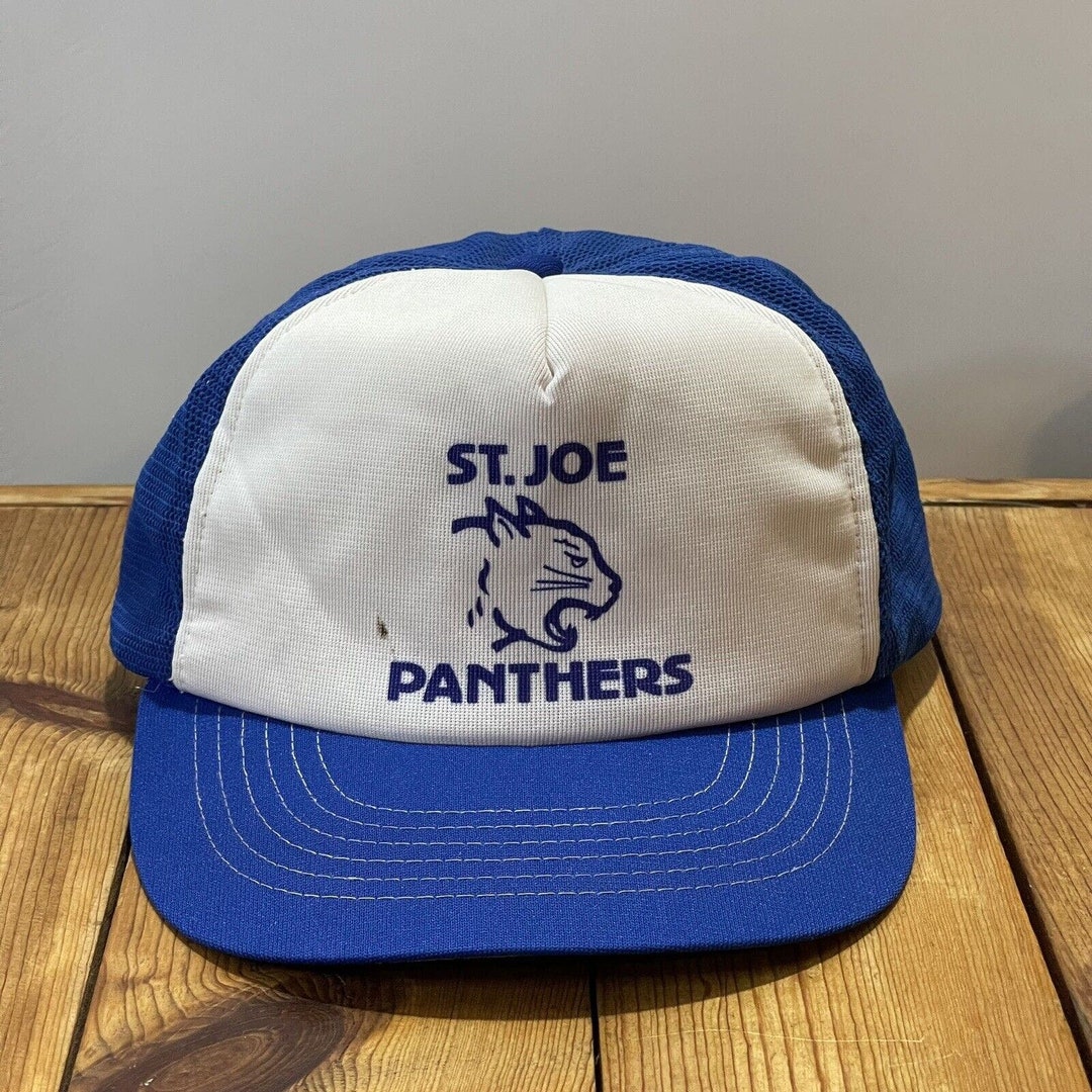 Vintage ST Joe Panthers Logo Snapback Trucker Hat 80s 90s Cap St Joseph ...