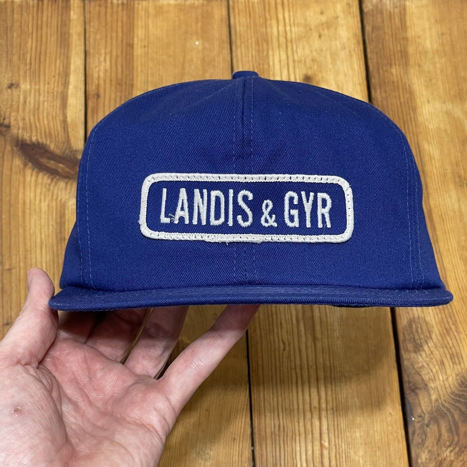 Vintage Snapback Trucker Hat Landis Gyr Logo Patch USA Made Cap - Etsy