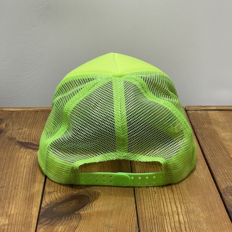 Vintage Snapback Trucker Hat Orange Beach Logo Neon Cap - Etsy