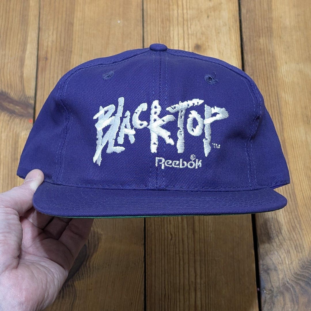 Vintage 90s Reebok Blacktop Snapback Hat Graffiti Logo Cap Youth - Etsy