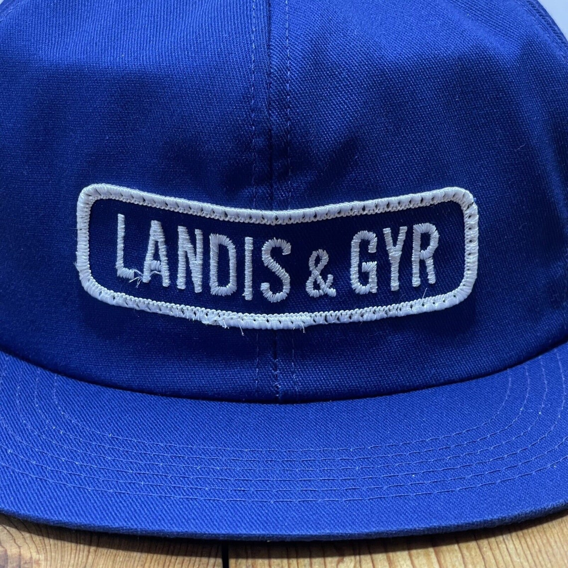 Vintage Snapback Trucker Hat Landis Gyr Logo Patch USA Made Cap - Etsy