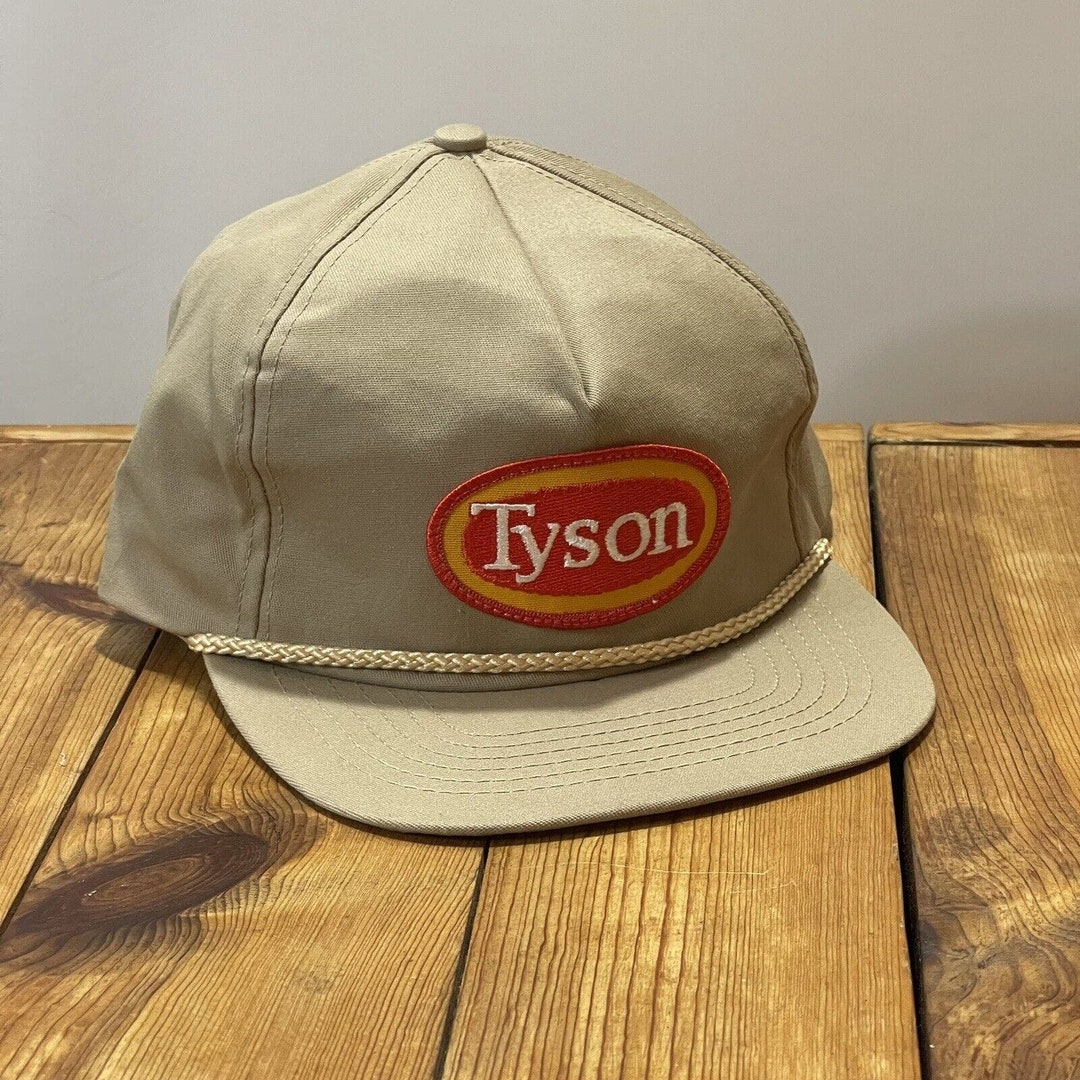 Vintage USA MADE Tyson Chicken Logo Patch Rope Trucker Strapback Hat ...