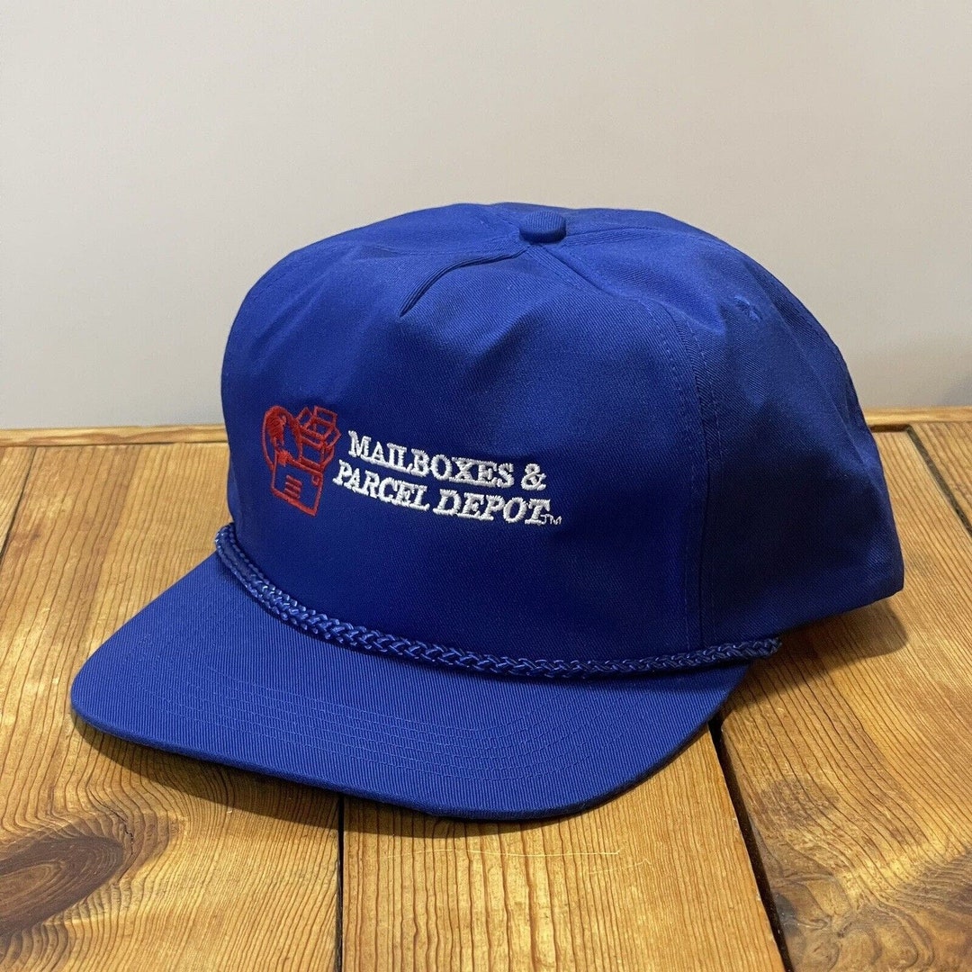 Vintage Mailboxes & Parcel Depot Logo Rope Trucker Strapback Hat 90s ...