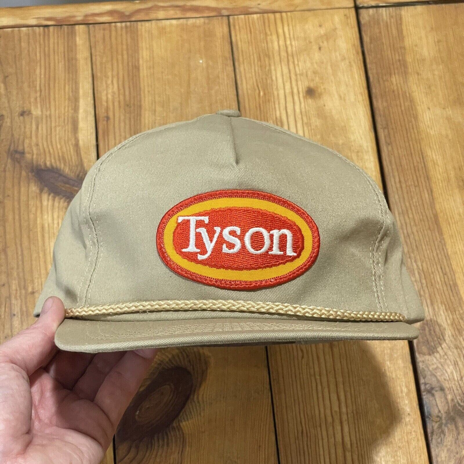 Vintage USA MADE Tyson Chicken Logo Patch Rope Trucker Strapback Hat ...