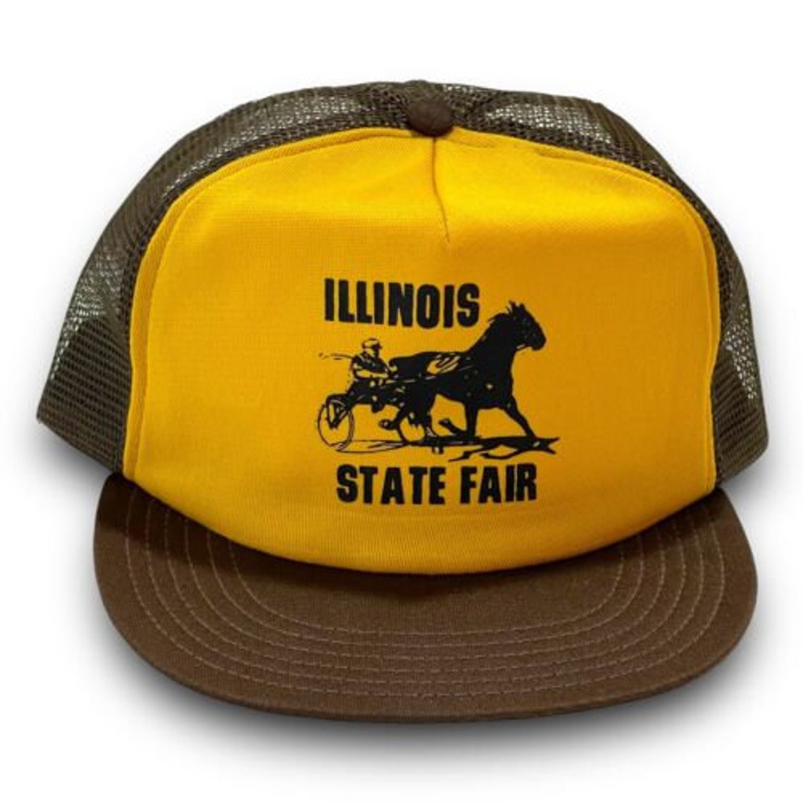 Illinois State Fair Vintage Graphic Snapback Hat 1980s Trucker Cap USA ...