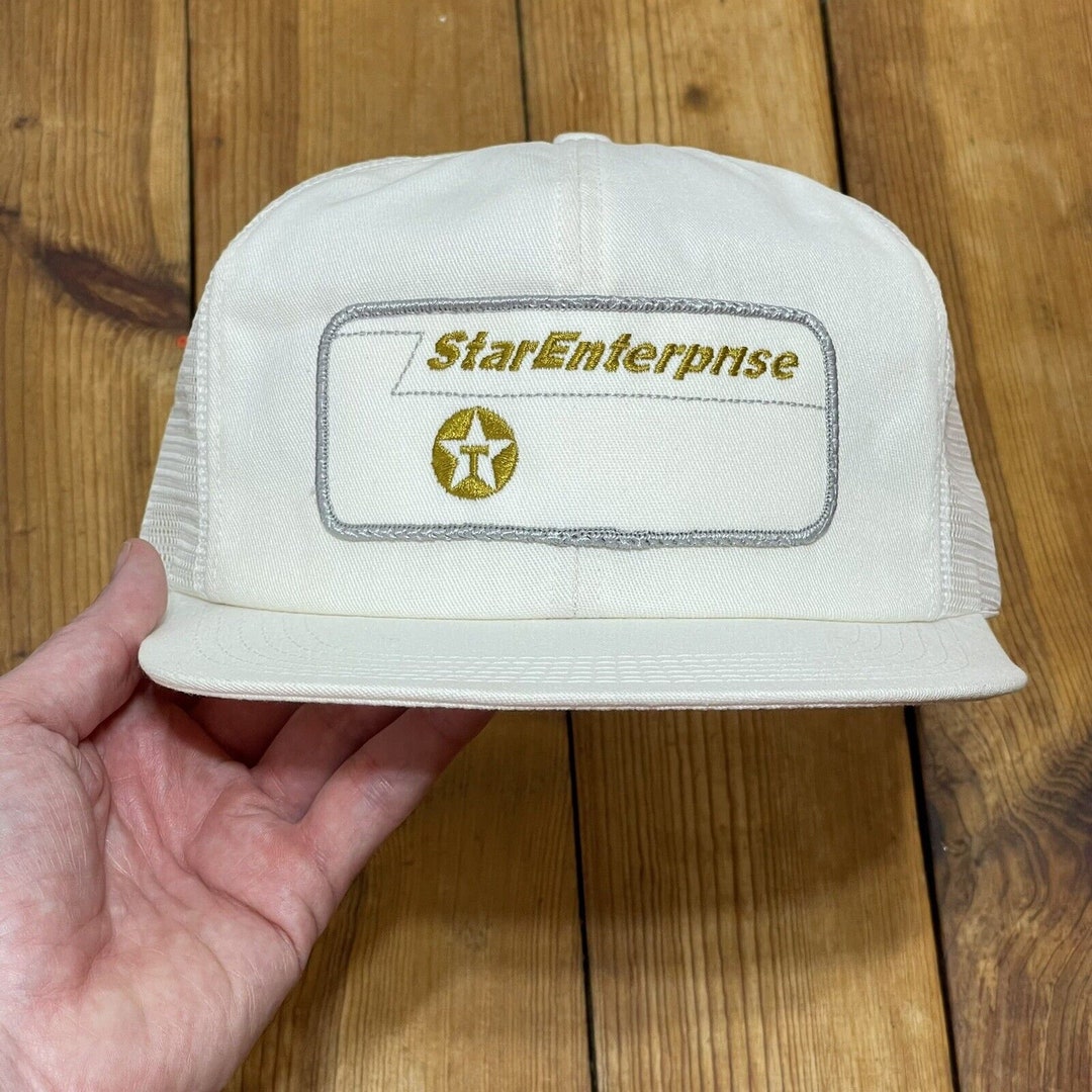 Vintage Snapback Trucker Hat Texaco Star Enterprises Logo Patch USA ...