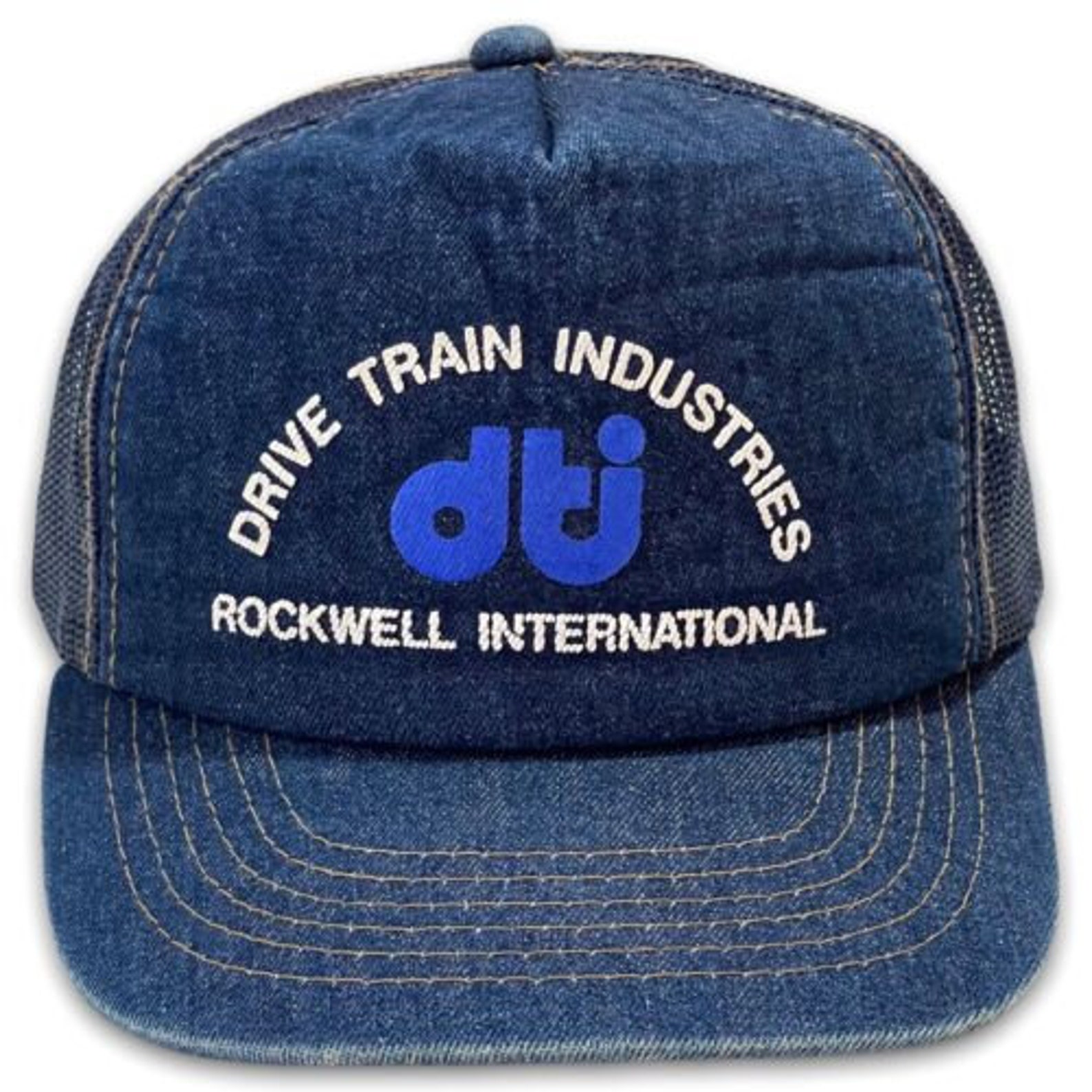 Vintage Rockwell Industries DTI Denim Snapback Trucker Hat Cap - Etsy