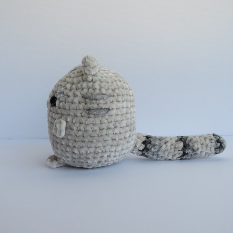 Crochet Velvet Cat Plushie Stuffed Cat Toy Crochet Velvet - Etsy