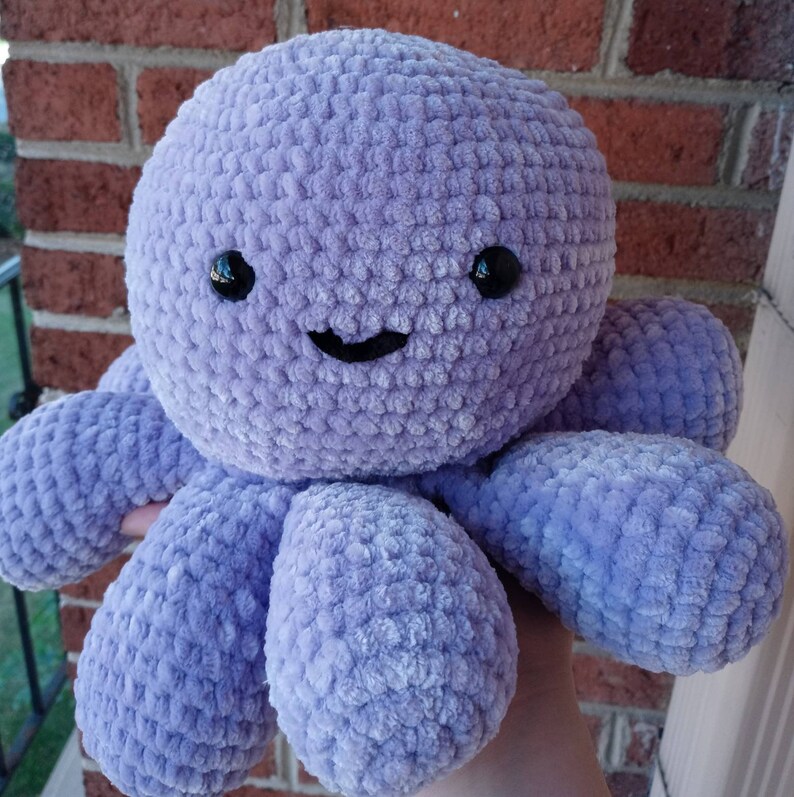 Giant Purple and Pink Velvet Crochet Octopus Plushies Velvet | Etsy