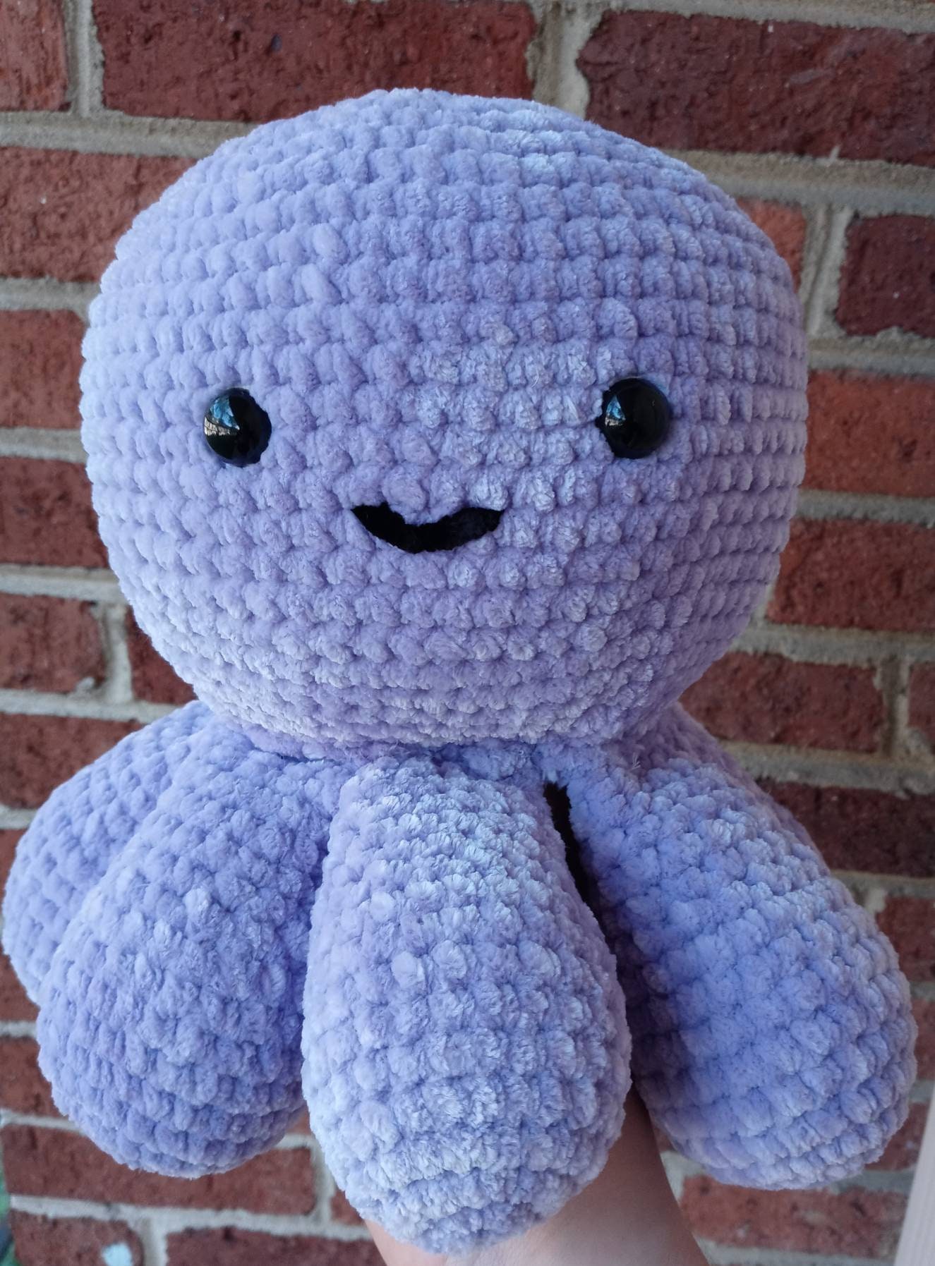 Giant Purple and Pink Velvet Crochet Octopus Plushies Velvet | Etsy