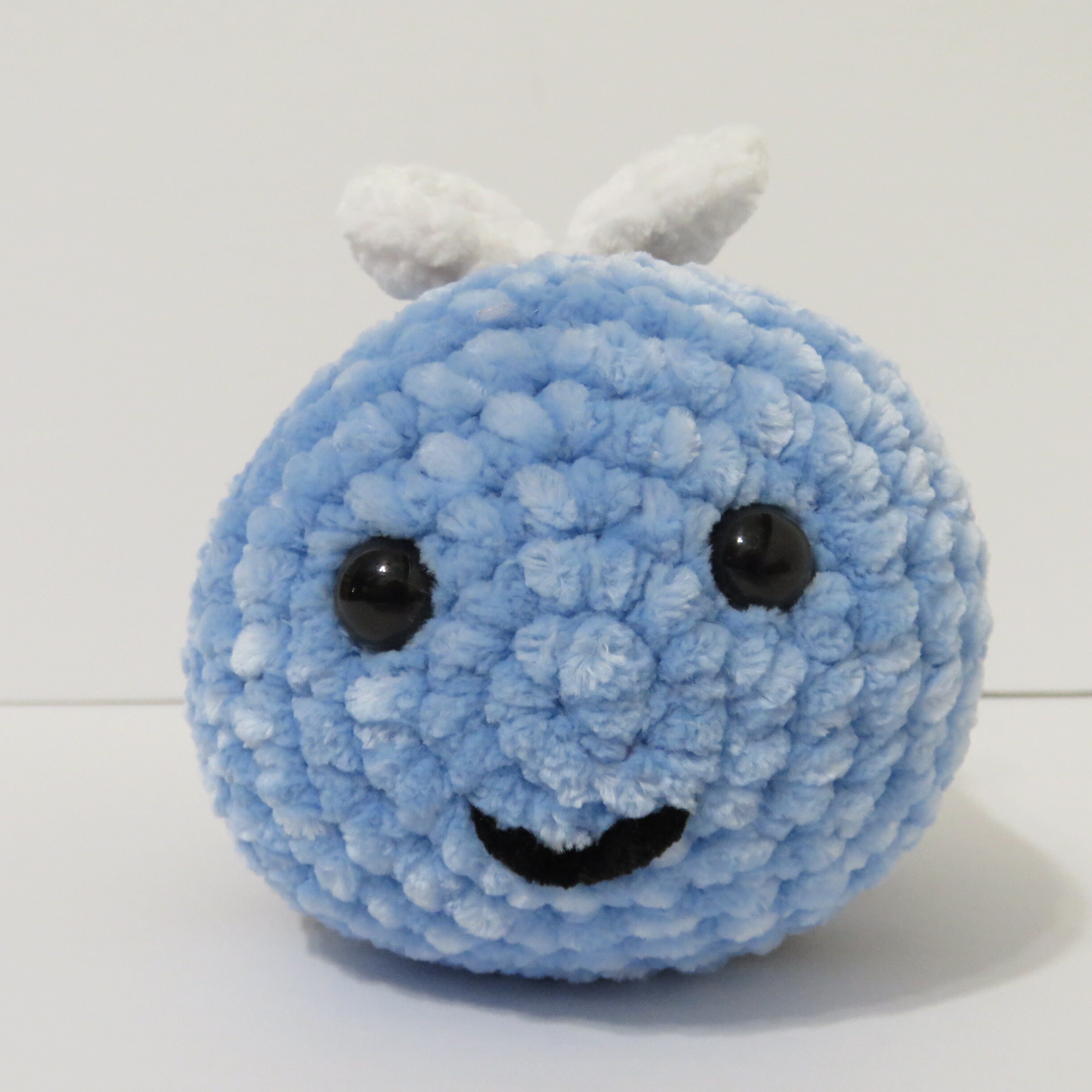 Blueberry Bumblebee Plushie Crochet Velvet Blueberry Bumble - Etsy