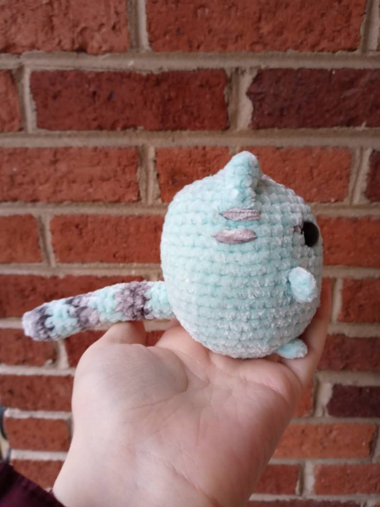 Crochet Velvet Cat Plushie Stuffed Cat Toy Crochet Velvet - Etsy