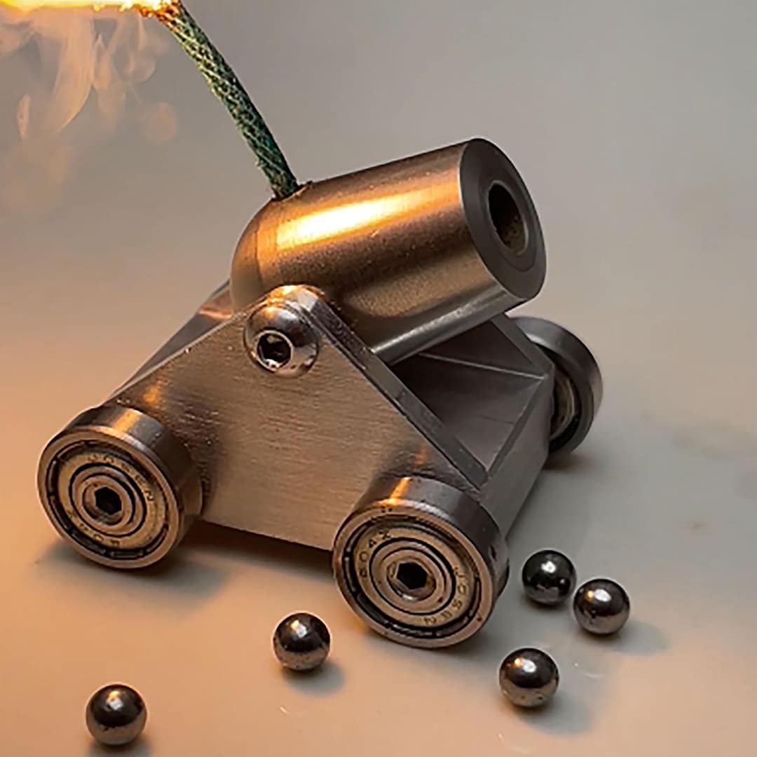 Mini Vintage Metal Cannon Model – Craft Collectible and Elegant Desktop ...