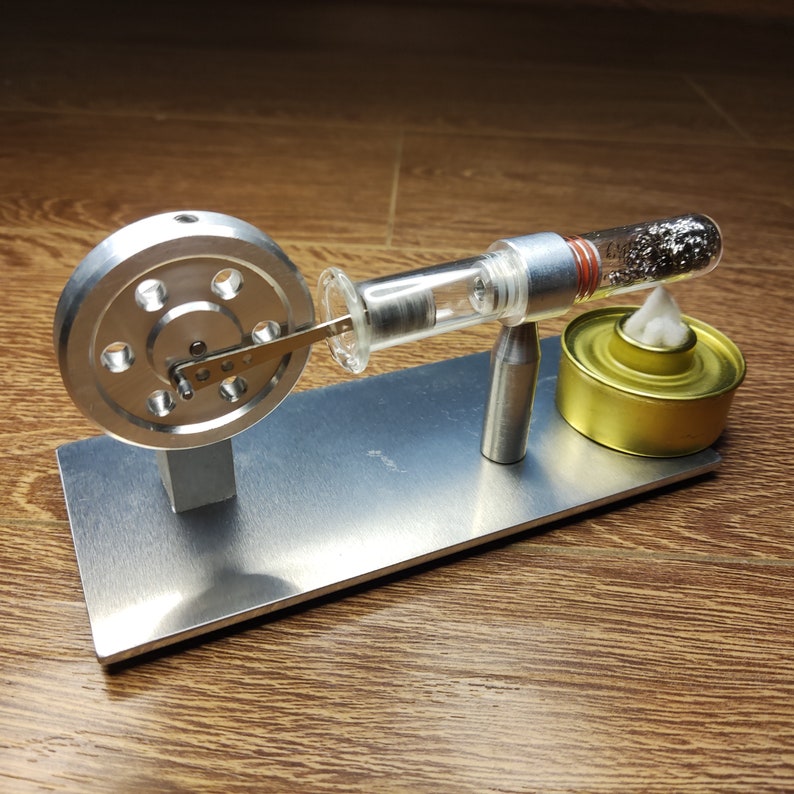 Mini Hot Air Stirling Engine Motor Model Stream Power Physics | Etsy