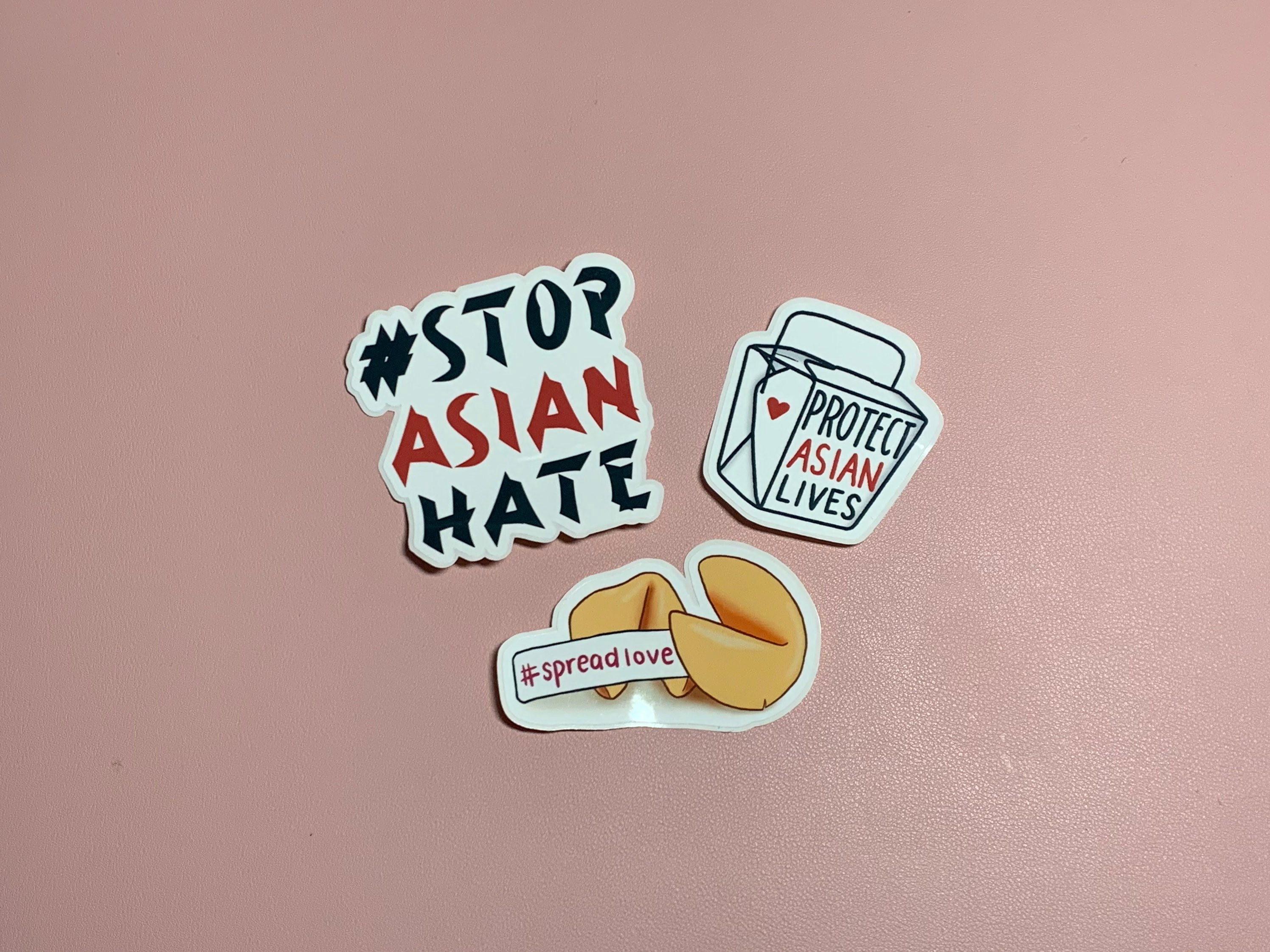 Stop Asian Hate Fortune Cookie Fundraiser Sticker Stickers, Labels ...