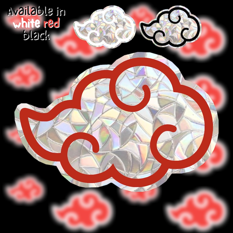 Akatsuki Cloud Suncatcher Naruto Anime-inspired Window Decal Cling ...