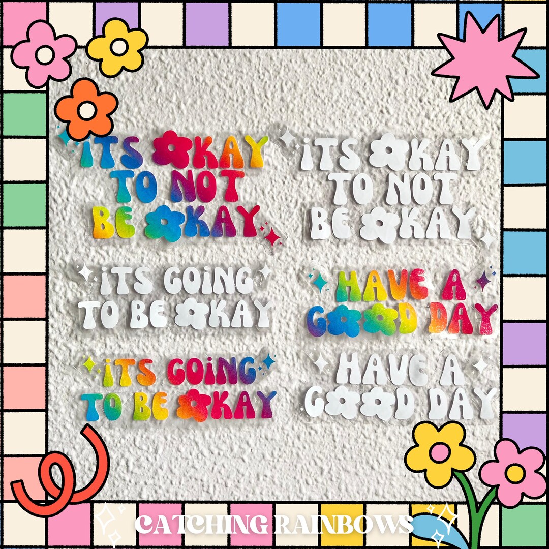 Mental Health Quotes Rainbow Window Suncatcher | It's Okay to Not Be ...