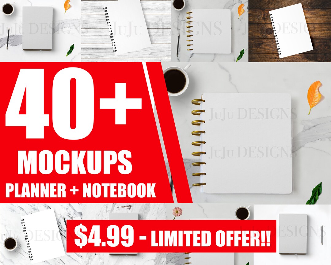 Planner Mockup Bundle Notebook Mockup Bundle Journal Mockup Bundle ...