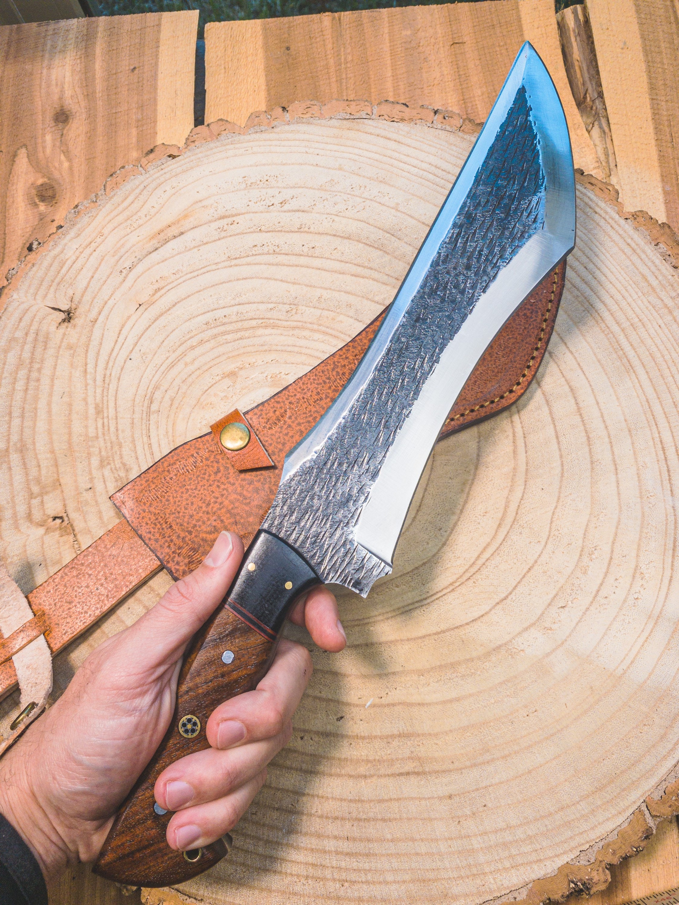 Hunting / Bowie / Machete Knife in 1085 Steel Rosewood - Etsy