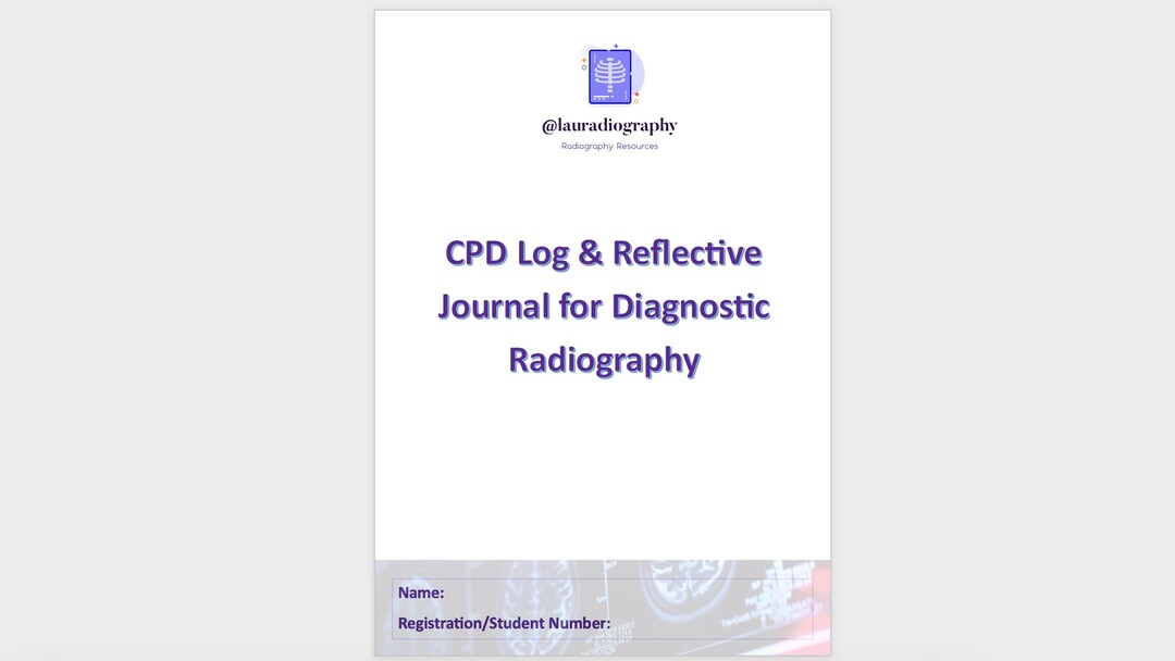 CPD Log & Reflective Journal for Diagnostic Radiography - Etsy UK