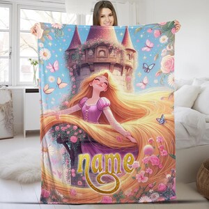 Custom Disney Rapunzel Tangled Blanket, Bedding Decor, Disney Princess ...