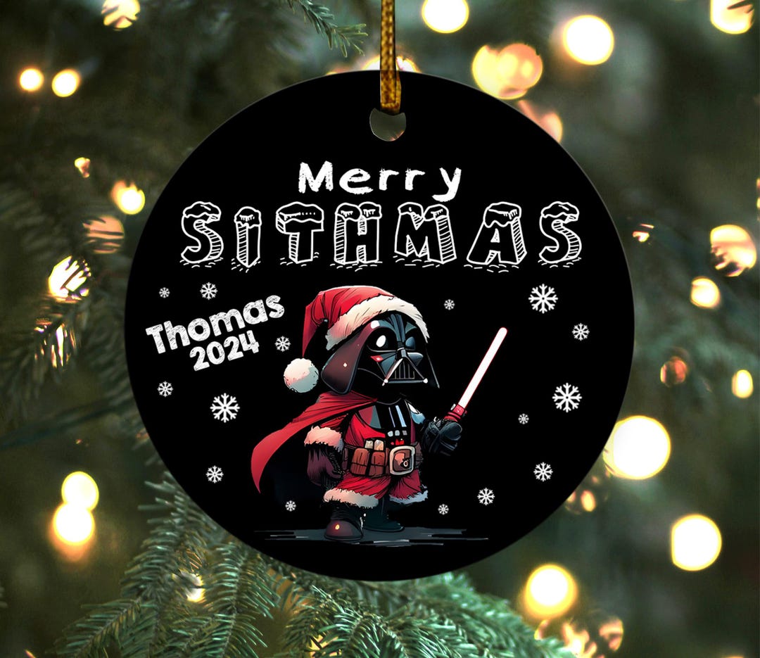 Personalized Disney Star Wars Christmas Ornament, Custom Darth Vader Christmas Keepsake, Disney ...