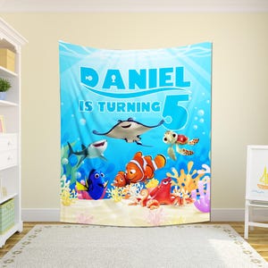 Finding Nemo Birthday Backdrop, Finding Nemo Birthday Party, Finding ...