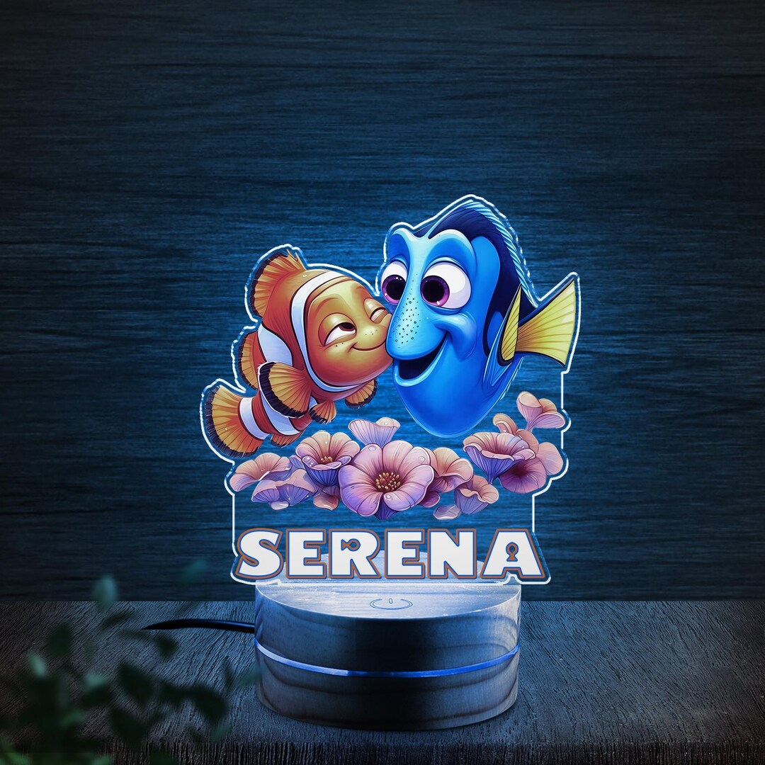 Custom Name Disney Finding Nemo Night Light, Finding Dory Room Decor ...