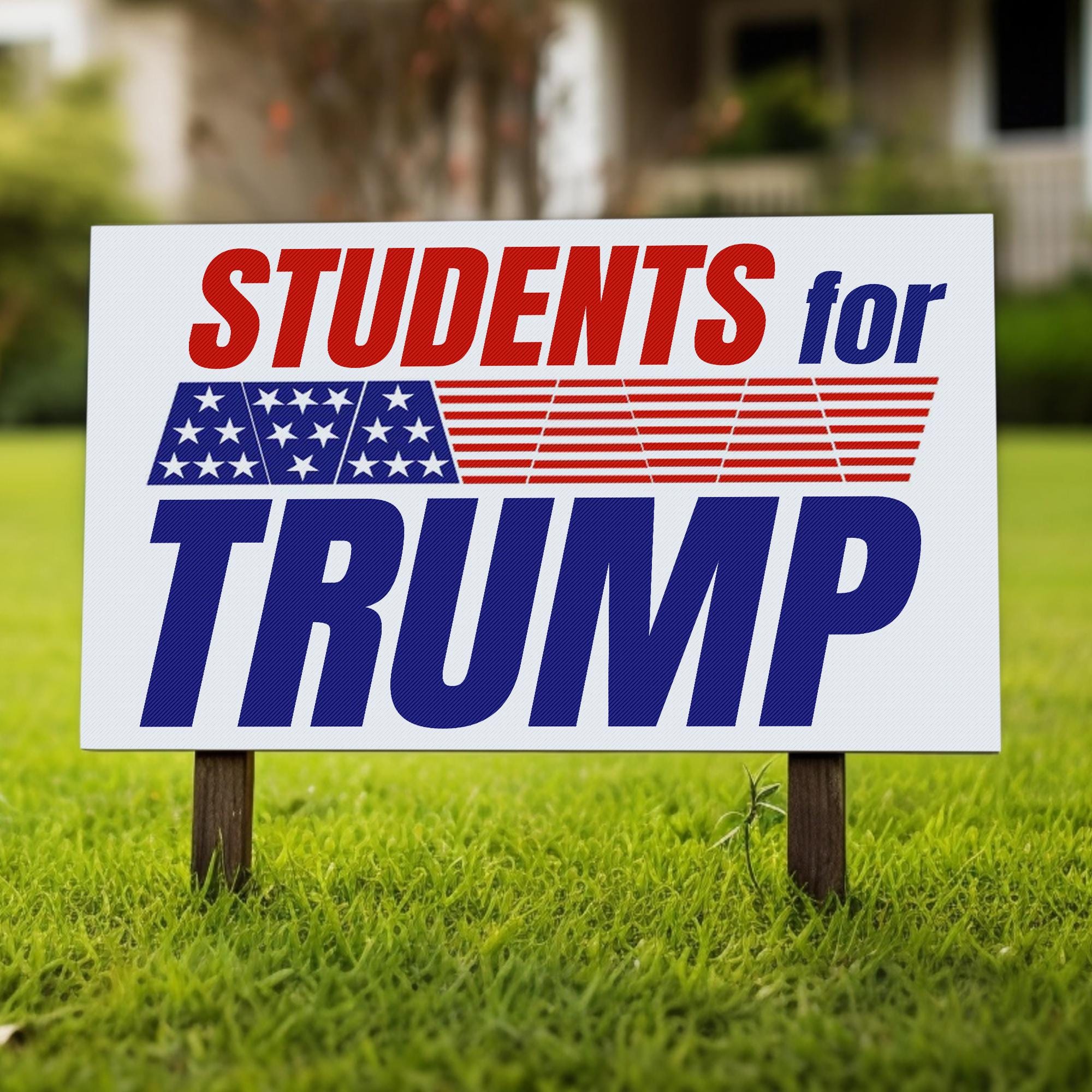 Students for Trump Sign, Pro Trump 2024 Sign, Republican Presidential ...