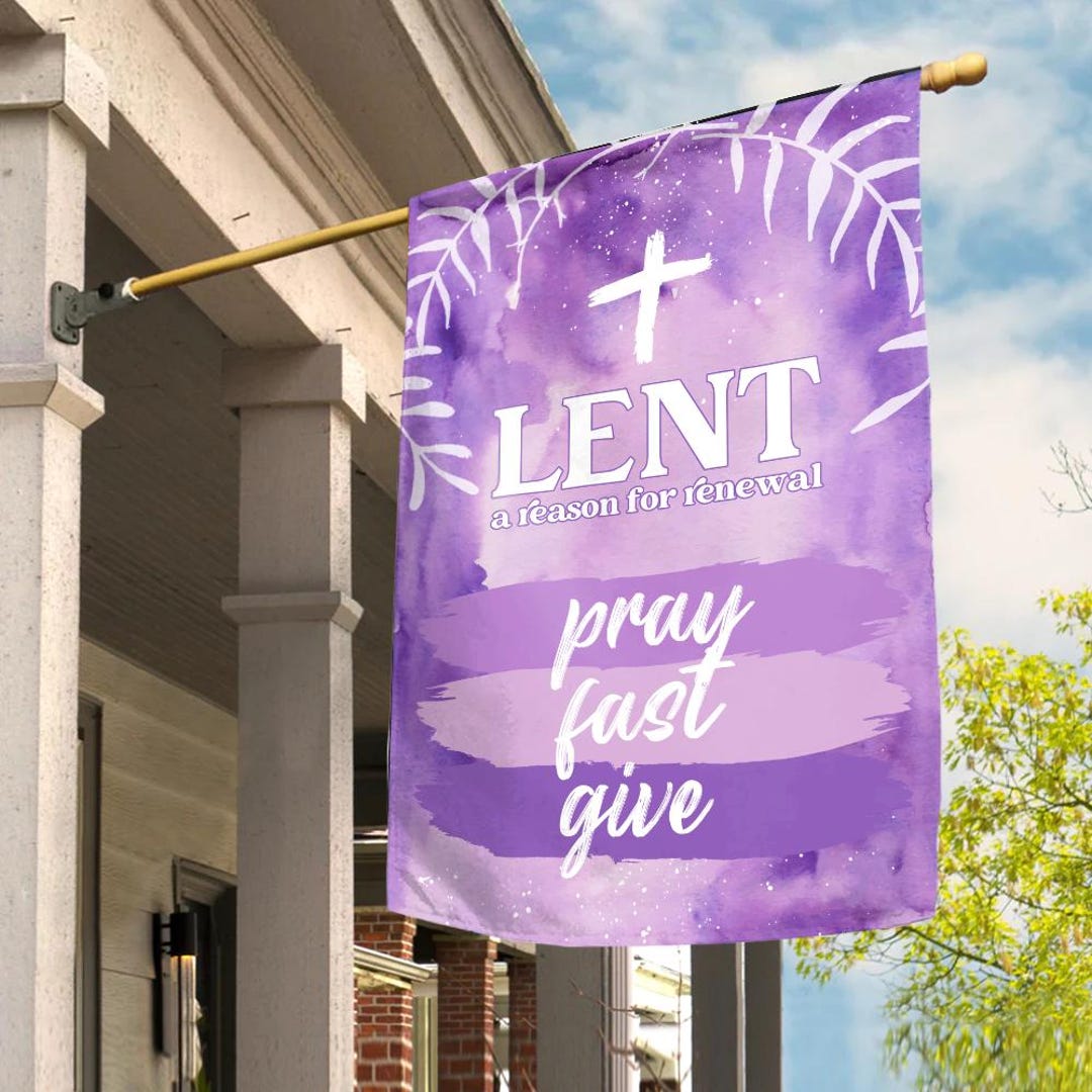 Purple Ash Wednesday Banner Garden Flag,to Dust You Shall Return,lent ...