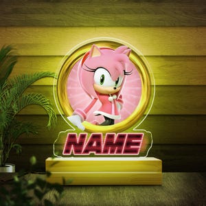 Sonic Amy Rose Led Night Light - Etsy