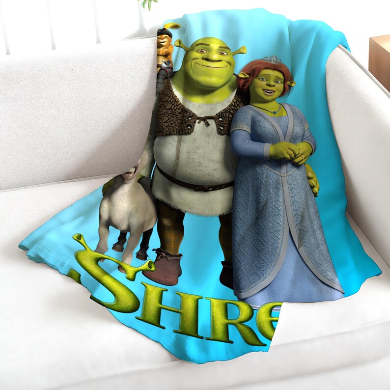 Personalized Shrek Characters Quilt Blanket, Gift for Shrek Film Fans ...