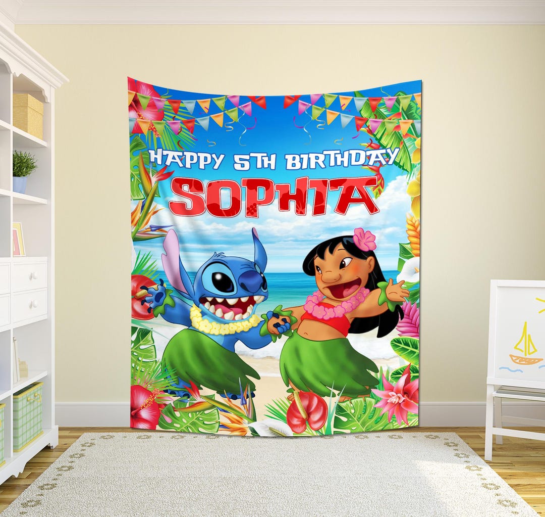 Stitch Banner, Birthday Banner, Stitch Party Birthday, Stitch Birthday ...