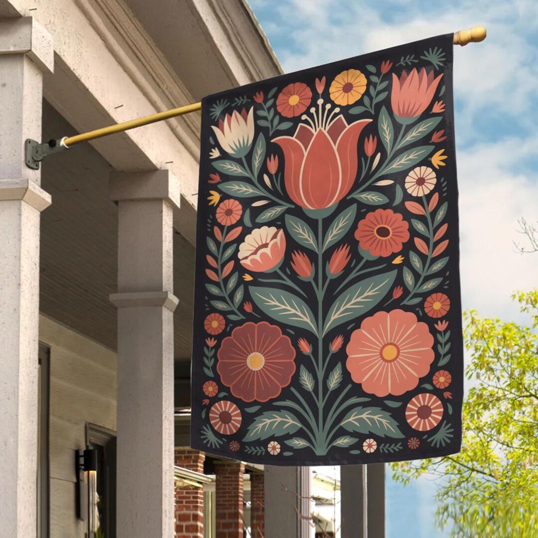 Subtle Anti Trump Garden Flag, FDT Outdoor Decor, Foxglove Daisy Tulip ...