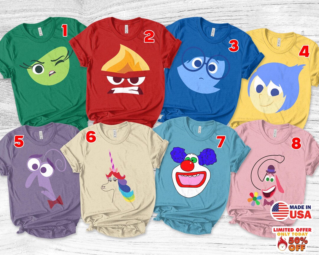 Inside Out Characters Costume, Inside Out Family Shirt, Inside Out ...