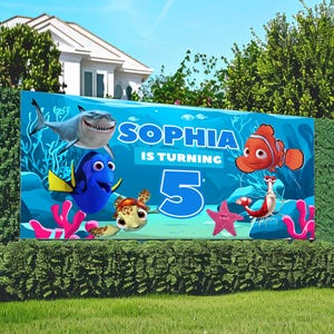 Finding Nemo Birthday Backdrop, Finding Nemo Birthday Party, Finding ...